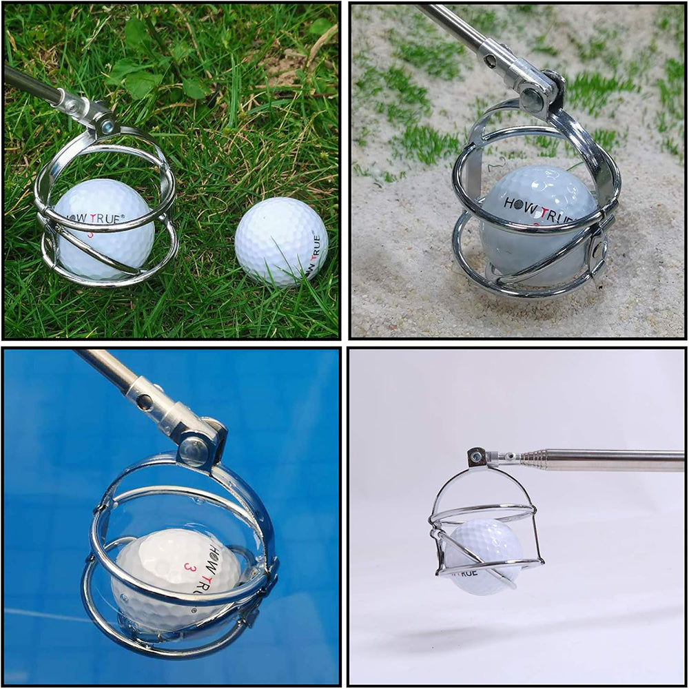 Telescopic Golf Retriever(15-78 Inch)Portable Golf Pick-up Spoon and G ...